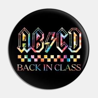 Back To School Abcd Back In Class Rock Pins and Buttons for Sale ...