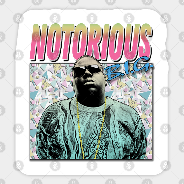 Notorious BIG Sticker Decal Biggie Smalls 90s Nostalgia Round 1990s Hip ...