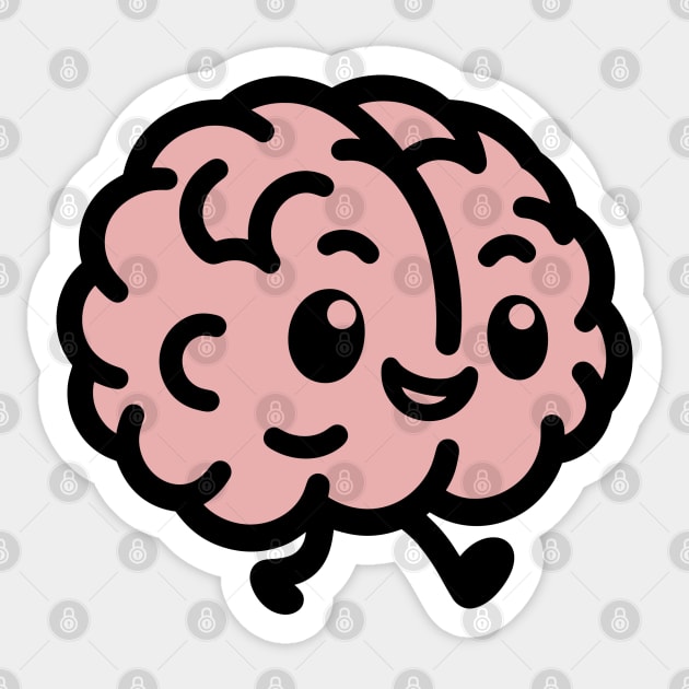 Cartoon Brain - Brain - Sticker | TeePublic