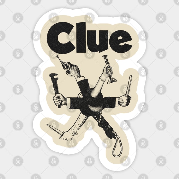 Clue Movie Arms - Clue - Sticker | TeePublic