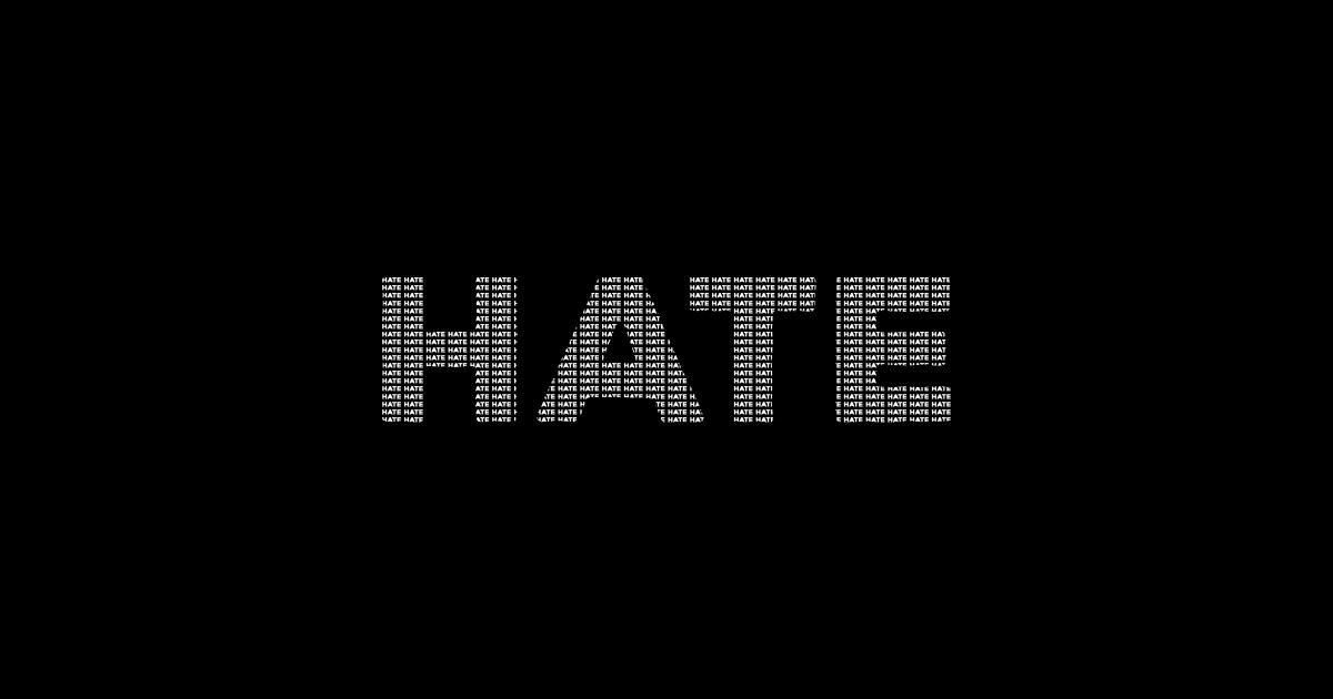 Hate v2 - Hate - Sticker | TeePublic
