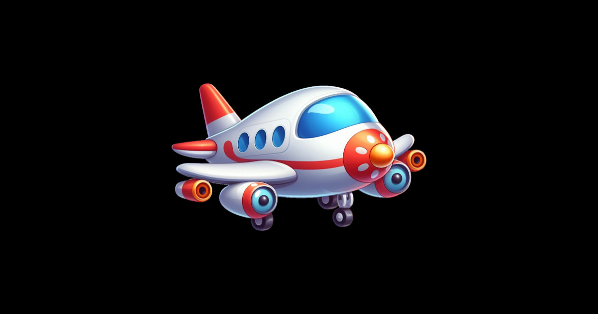 Airplane Illustration - Airplane - Sticker | TeePublic
