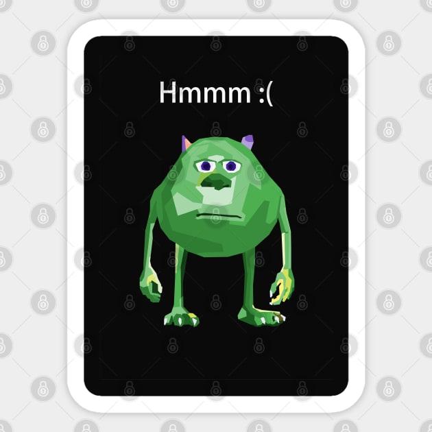 Mike Wazowski Meme Pop Art - Mike Wazowski - Sticker | TeePublic