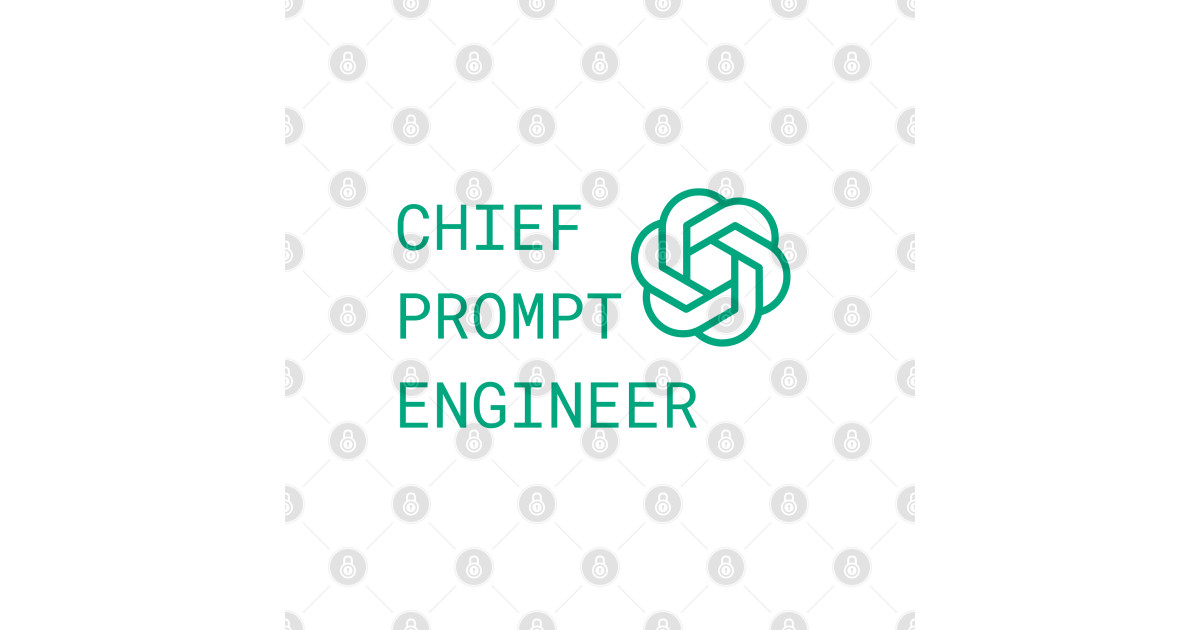 Chief Prompt Engineer with Logo - Prompt Engineering - T-Shirt | TeePublic