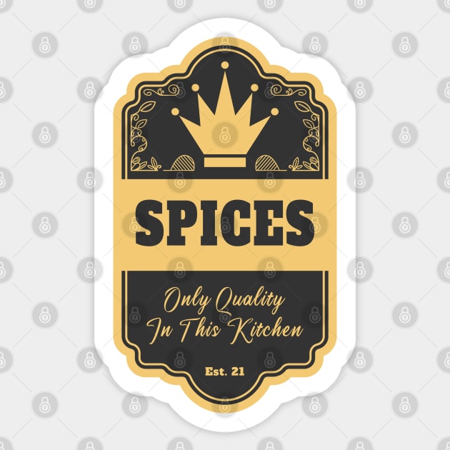 Kitchen Label Spices - Kitchen Label - Sticker | TeePublic