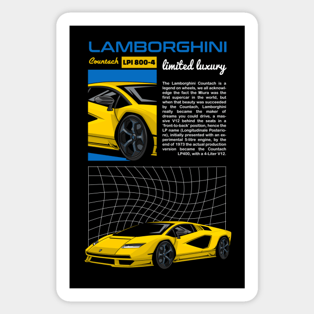 Countach LPI 800-4 - Countach Lpi 800 4 - Sticker | TeePublic