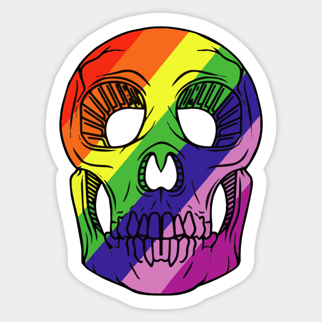 Skull of Pride - Lgbtq - Sticker | TeePublic