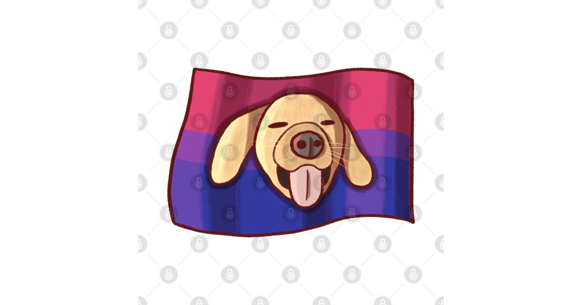 Bisexual Flag Dog - Lgbtq - T-Shirt | TeePublic