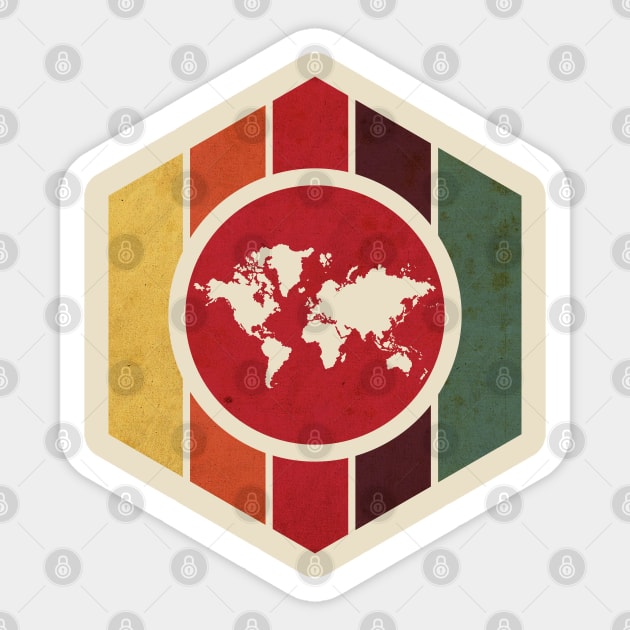 World Map Vintage - World Map - Sticker | TeePublic