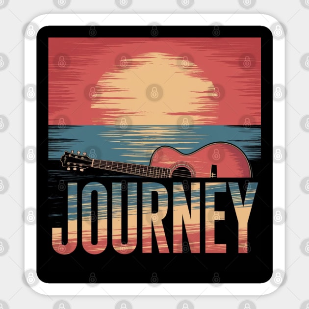 Journey Retro style - Journey - Sticker | TeePublic