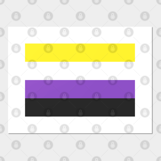 Non-binary Flag - Non Binary - Posters and Art Prints | TeePublic