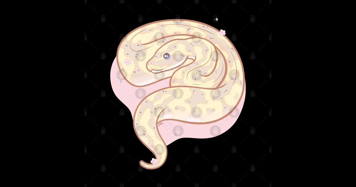 Banana Ball Python Original Illustration II - Ball Python - Sticker ...