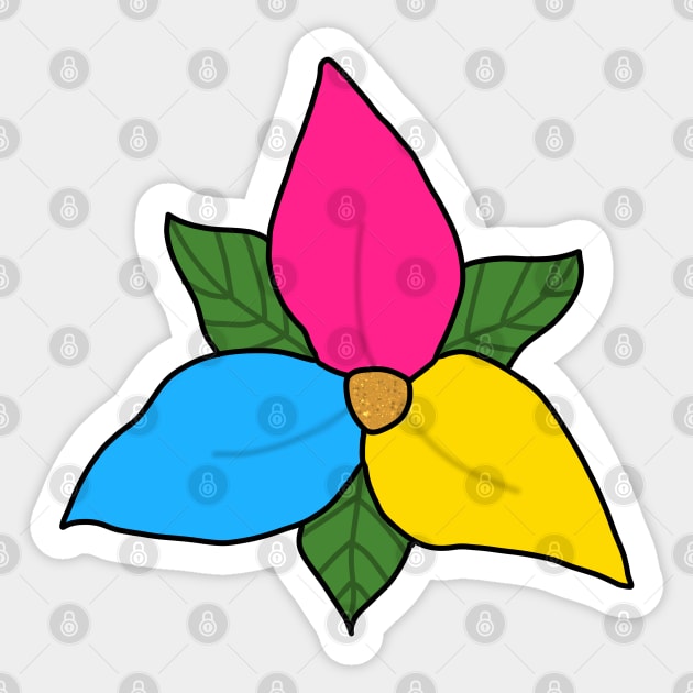 Pansexual pride flower - Pansexual - Sticker | TeePublic