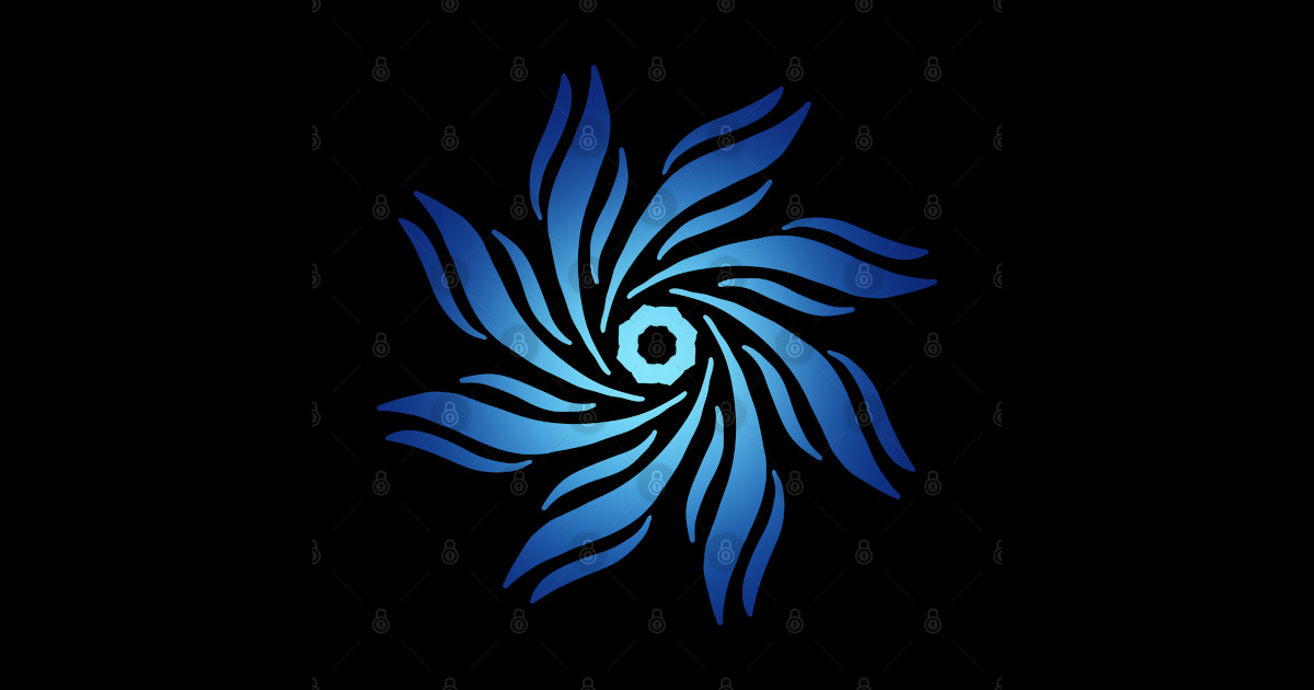 Blue Pinwheel V2 - Pinwheel - Sticker | TeePublic