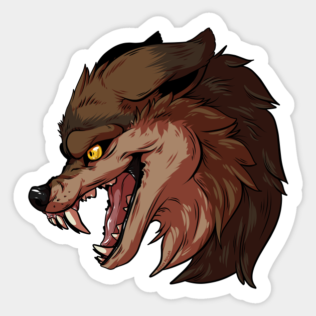 Werewolf smile - Wolf - Sticker | TeePublic