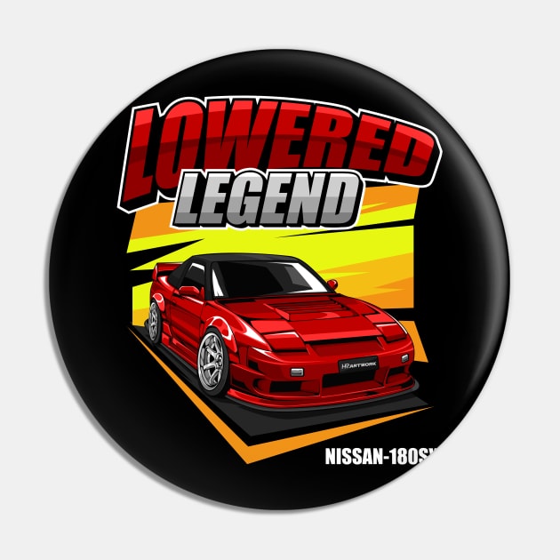 JDM LEGEND NISSAN 180SX-RED - Nissan 180sx - Pin | TeePublic