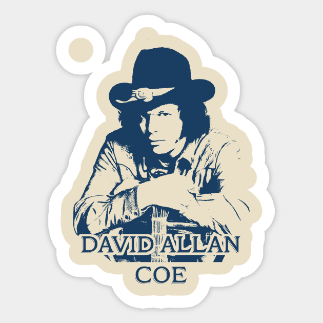 David Allan Coe // Retro Classic - David Allan Coe - Sticker | TeePublic