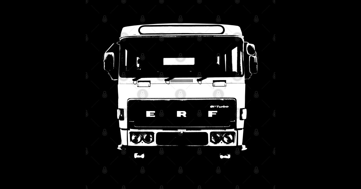 Classic 1980s ERF C Series lorry monoblock black - Erf - Sticker ...