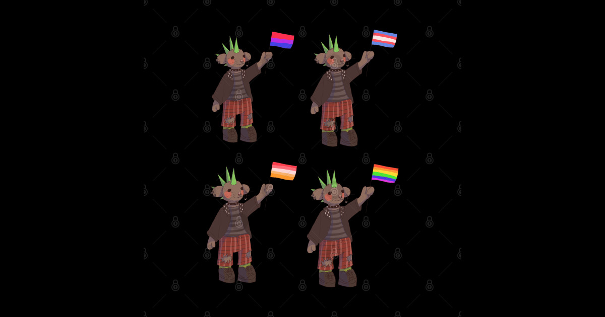 Punk mice holding pride flags - Punk - Sticker | TeePublic