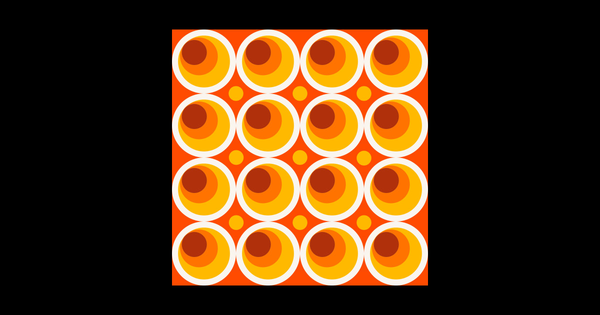 nineteen seventies burnt orange design - Orange - Sticker | TeePublic