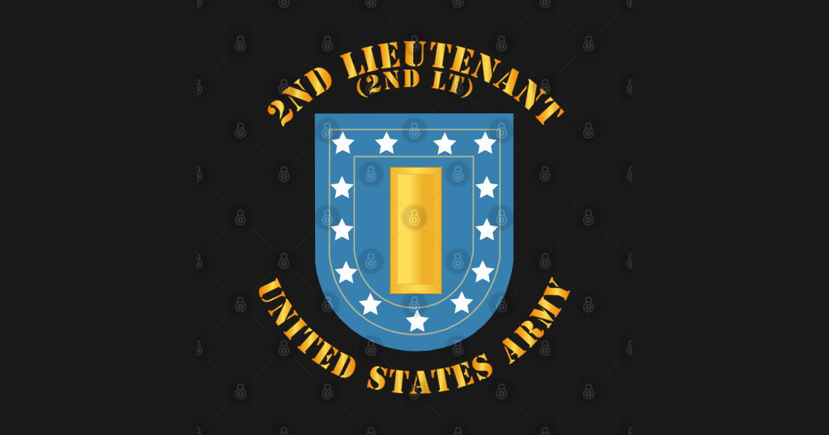 POCKET - Army - 2nd Lieutenant Flash w Rank - 2LT - Retired - T-Shirt ...