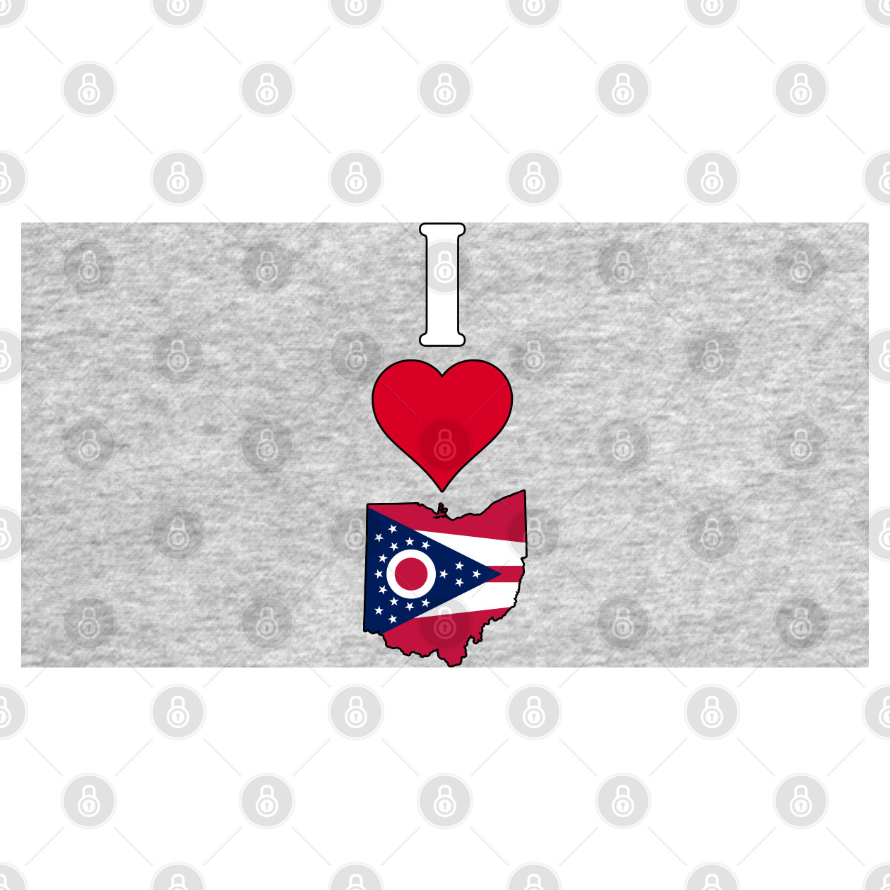 I Love Ohio Vertical I Heart Ohio State Flag Map - I Love Ohio - T ...