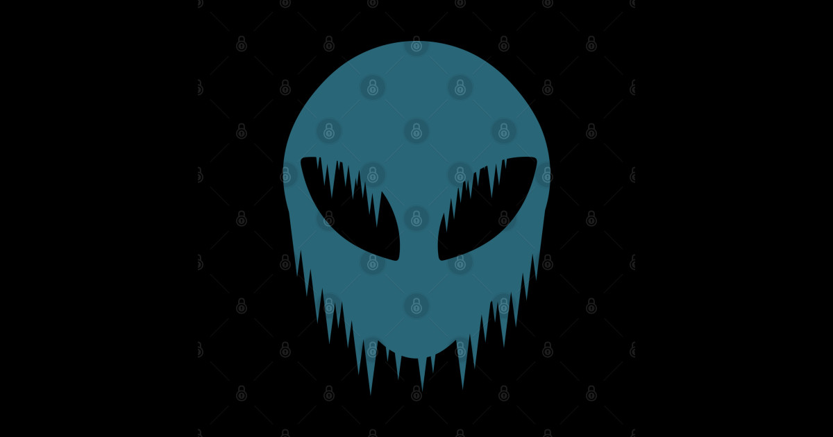 Alien Face - Alien Face - Sticker | TeePublic