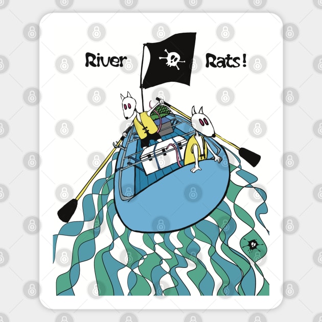River Rats!-animals fun - Rats - Sticker | TeePublic