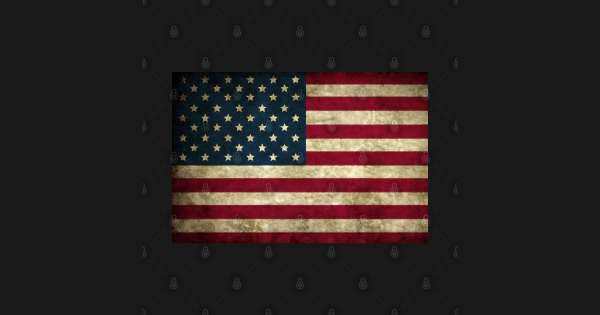 Vintage American flag - Vintage American Flag - T-Shirt | TeePublic