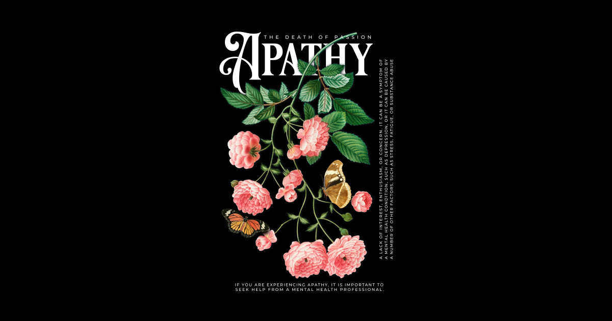 Apathy Mental Health Design - Mental Health - Sticker | TeePublic
