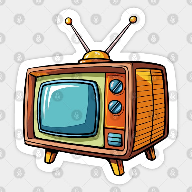 Vintage Retro Television - Tv - Sticker | TeePublic