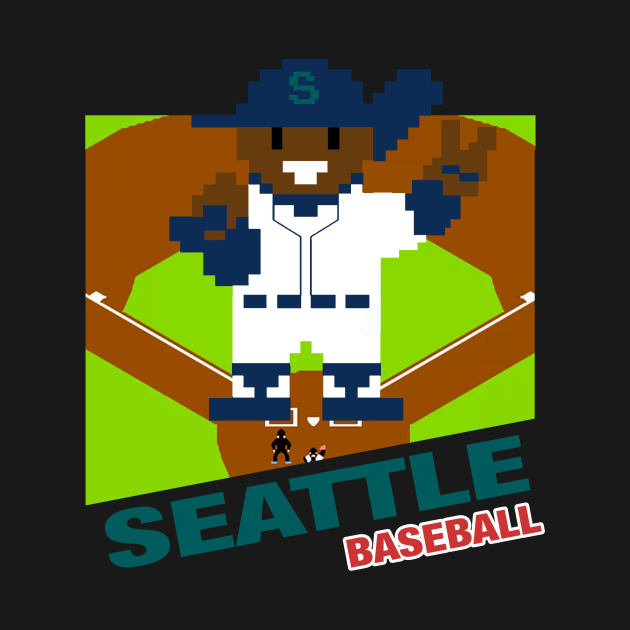Seattle Baseball 8 bit pixel art cartridge design - Seattle Mariners ...