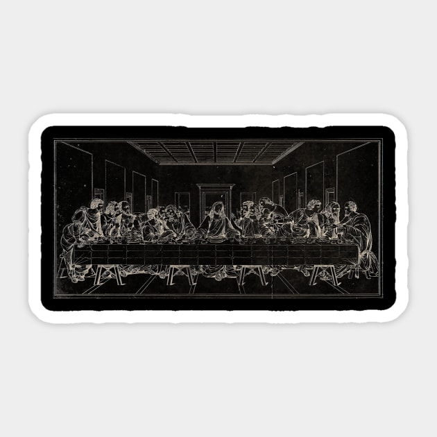 Last Supper White Davinici - Renesance - Sticker | TeePublic