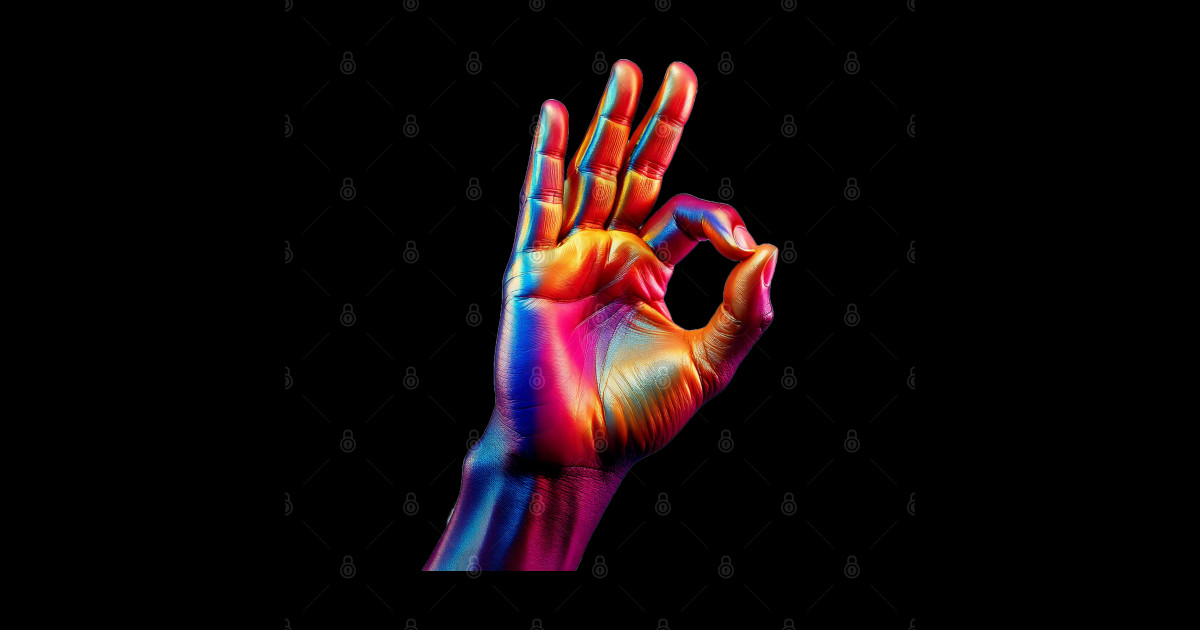 Hand gestures OK Sign - Hand Gestures - Sticker | TeePublic