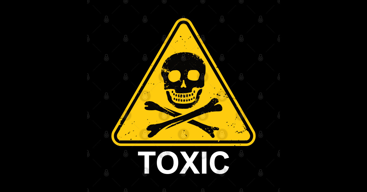 Toxic Sign - Skull & Crossbones - Toxic - Sticker | TeePublic