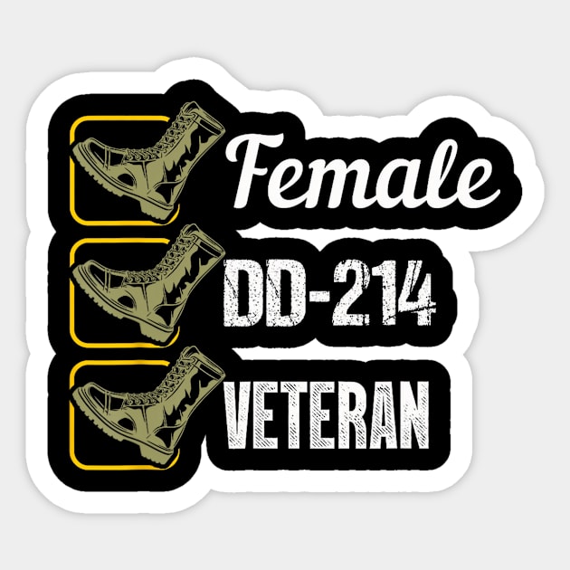 Female Dd 214 Veteran - Dd 214 - Sticker | TeePublic