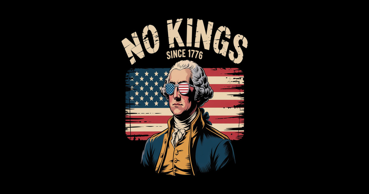 No Kings in America Since 1776 Distressed USA Flag - No Kings In ...
