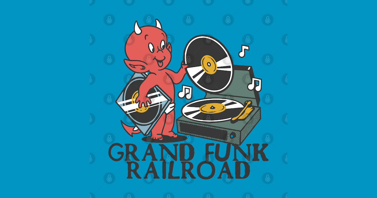 railroad devil record - Grand Funk Railroad - T-Shirt | TeePublic