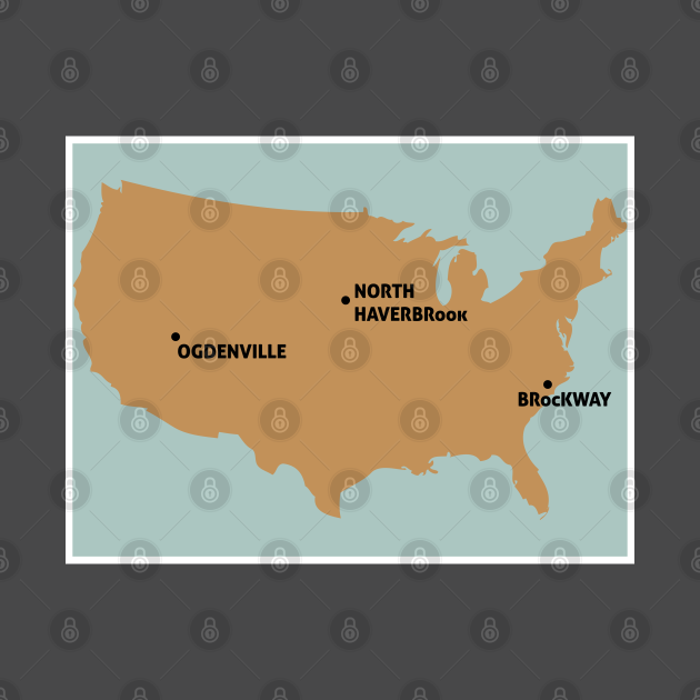 Simpsons Monorail Map - Simpsons - T-Shirt | TeePublic