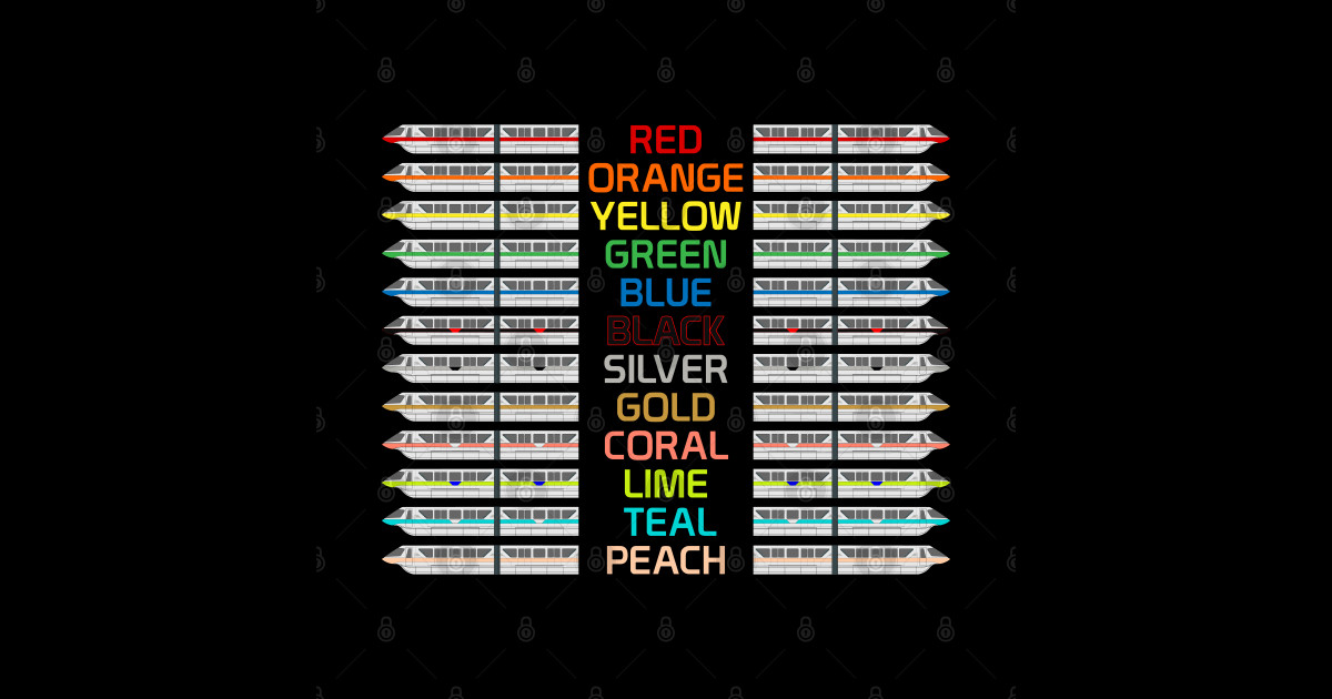 Monorail Colors - Monorail - T-Shirt | TeePublic