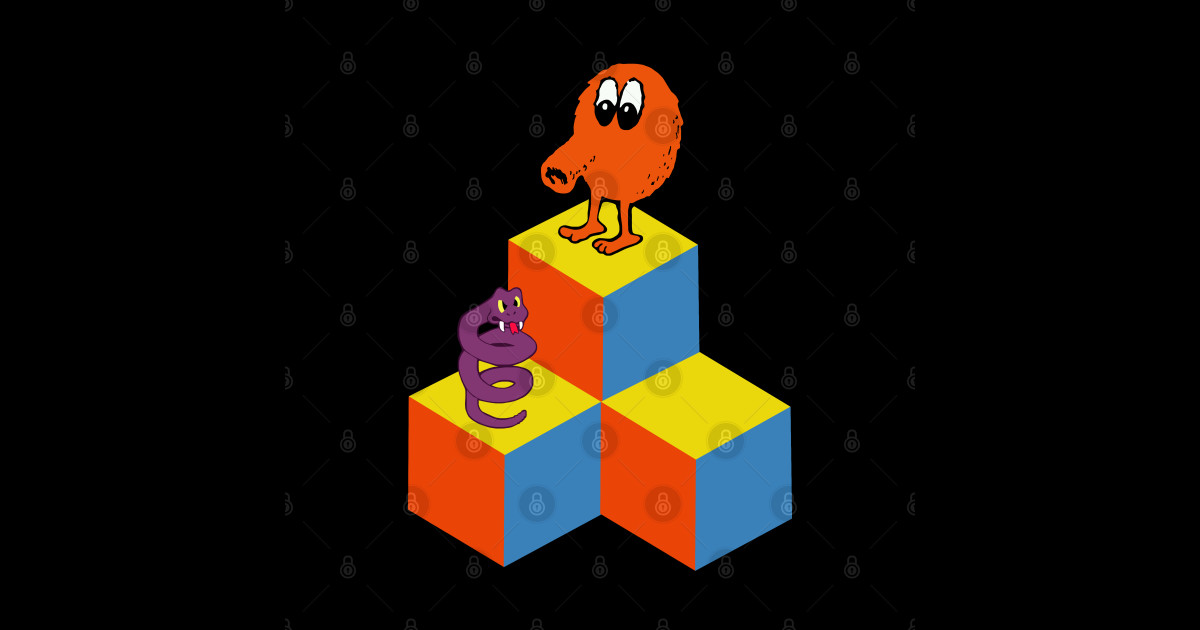 Qbert Game - Qbert Game - Sticker | TeePublic