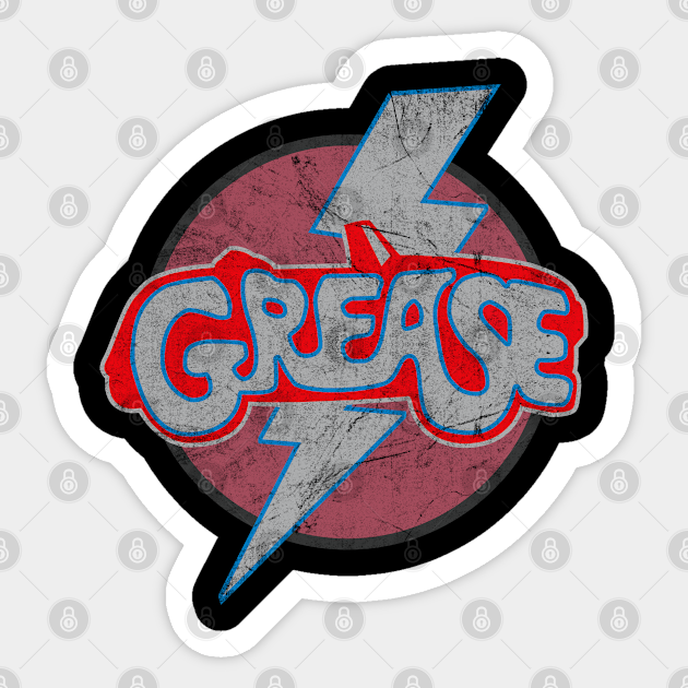 Grease Lightning Logo Worn - Grease - Sticker | TeePublic