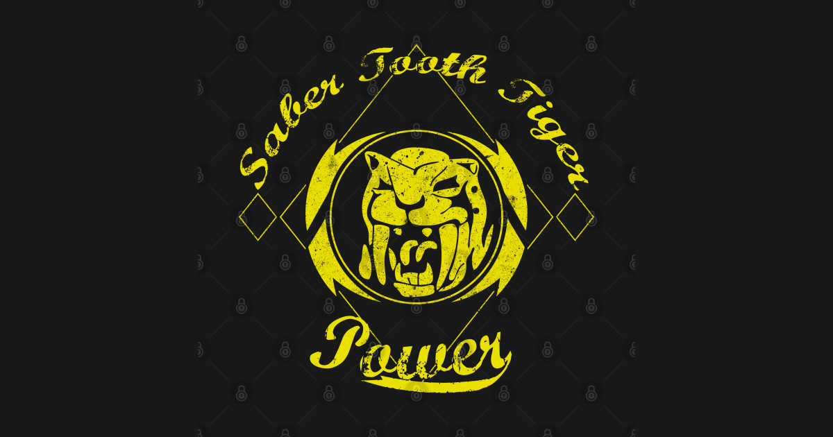 Saber Tooth Tiger Power - Power Rangers - T-Shirt | TeePublic