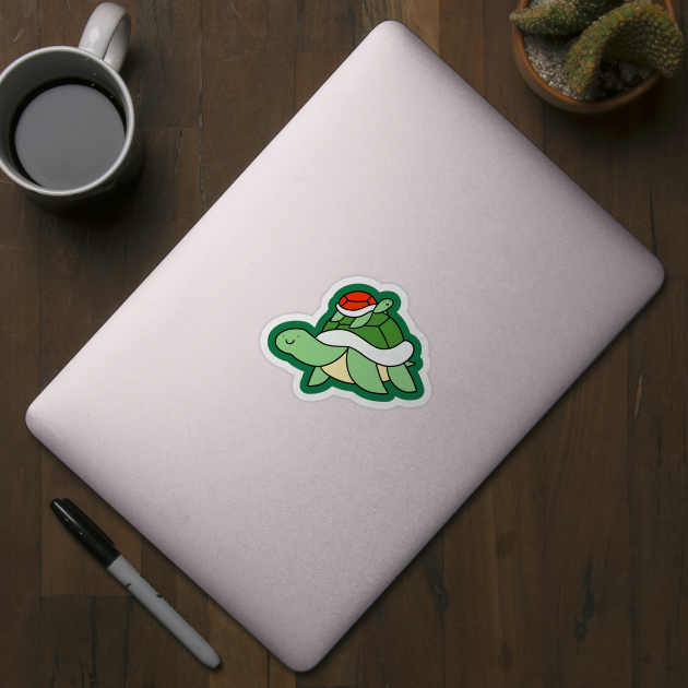 Big Turtle and Little Red Turtle - Turtle - Sticker | TeePublic