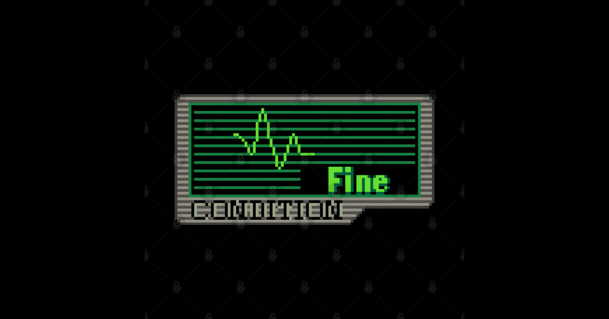 Resident Evil Status Pixel Art - Resident Evil - Sticker | TeePublic