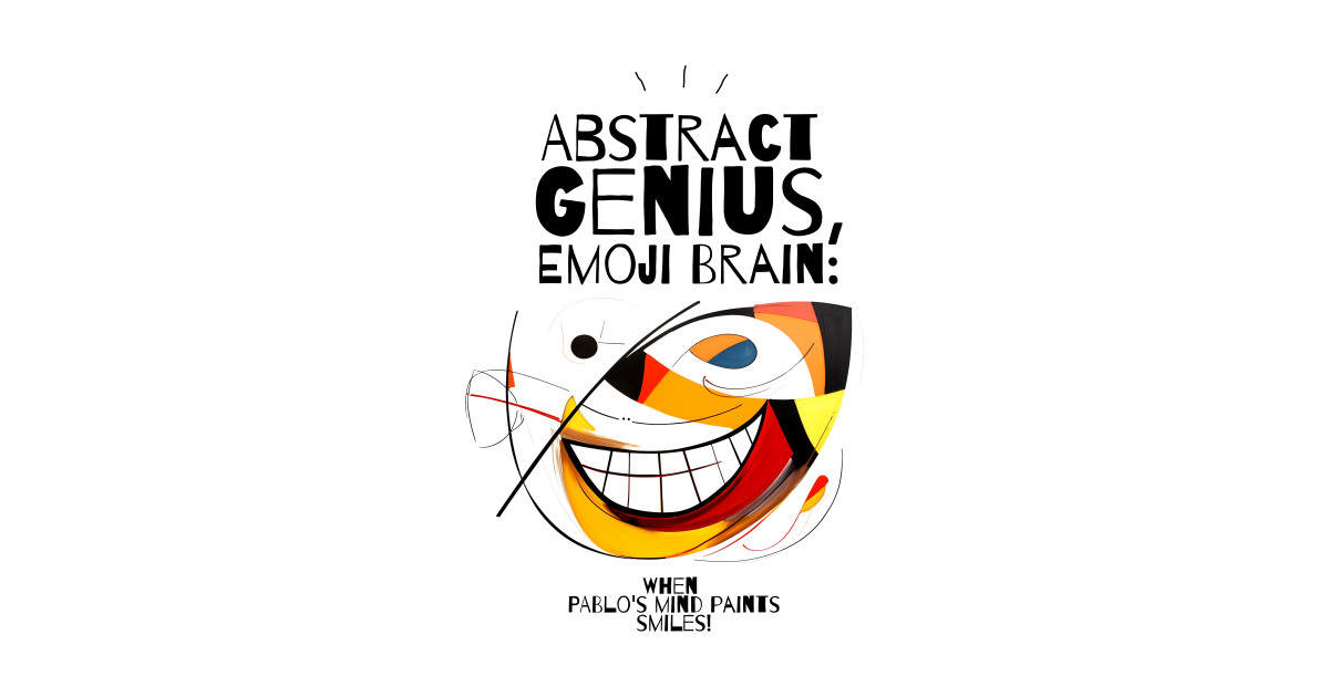 Abstract Genius Emoji Brain - Abstract Face - T-Shirt | TeePublic