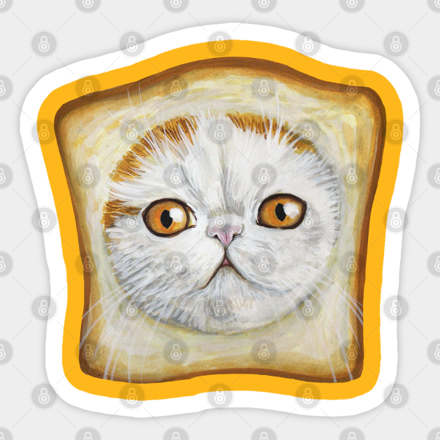 Toast Cat - Toast Cat - Sticker | TeePublic