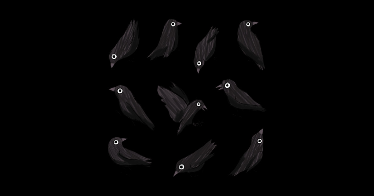 Cartoon crow pack - Craw - Sticker | TeePublic