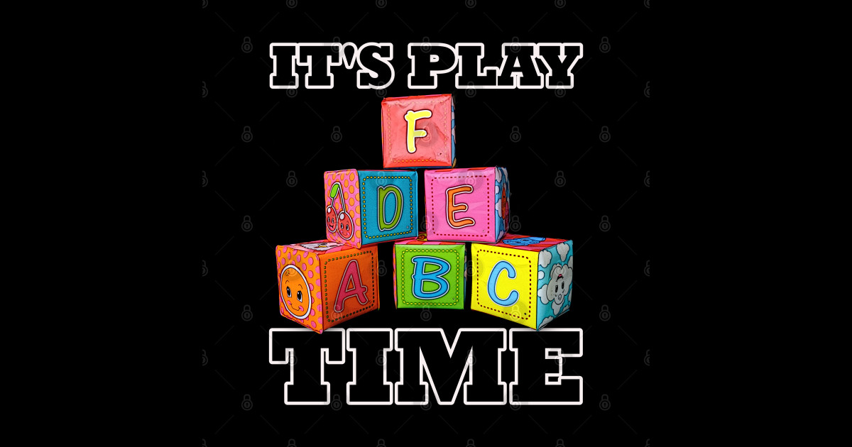 Fathers Day It's Play time Letter Blocks - Toddler - Posters and Art ...