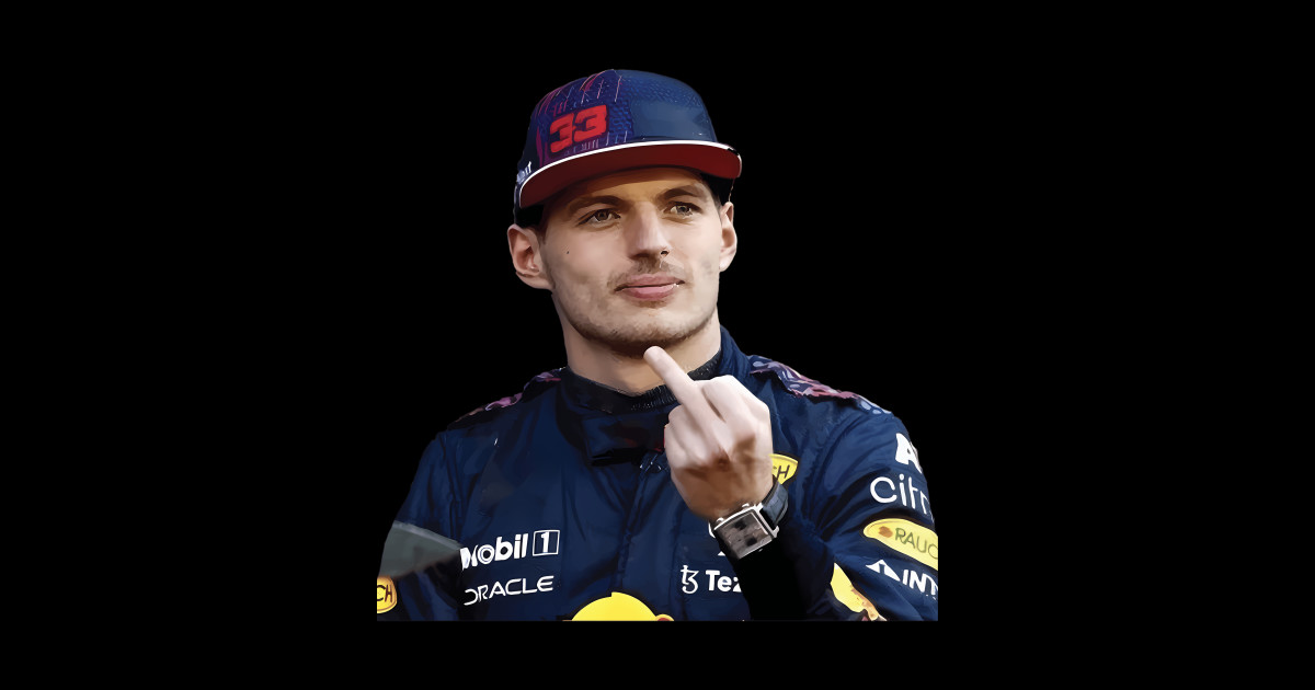 Max F1 Driver Middle Finger - Max F1 Driver Middle Finger - Sticker ...